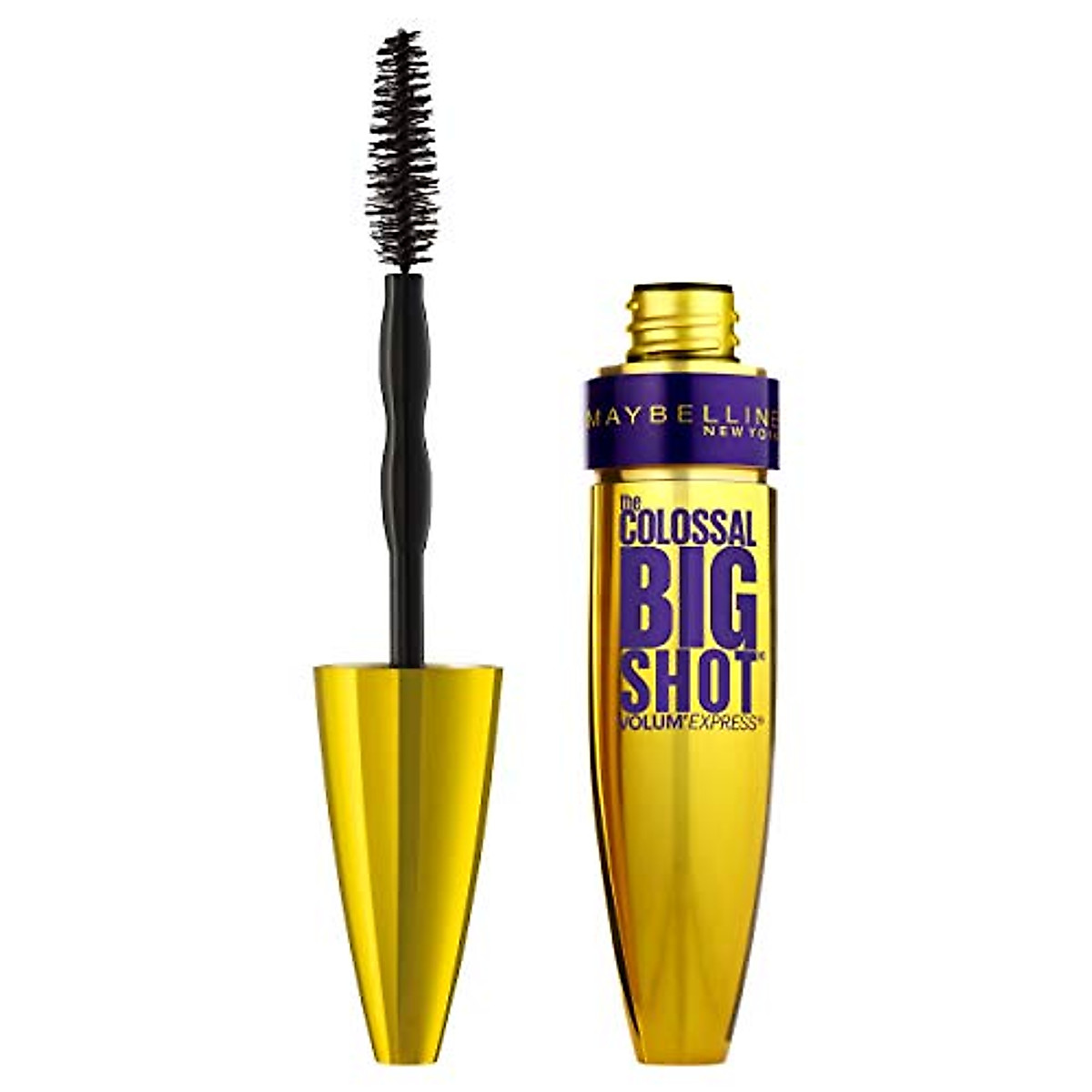 Maybelline New York Volum' Express The Colossal Big Shot Washable Mascara, Blackest Black, 0.33 fl. oz.