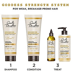 Carol's Daughter Goddess Strength Curly Hair Conditioner for Dry Damaged Hair – Made with Castor Oil, 11 fl oz