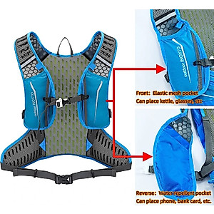 MANFS Portable waterproof hiking backpack 16L, with rainproof cover, outdoor sports travel day bag, for bicycle skiing (young)