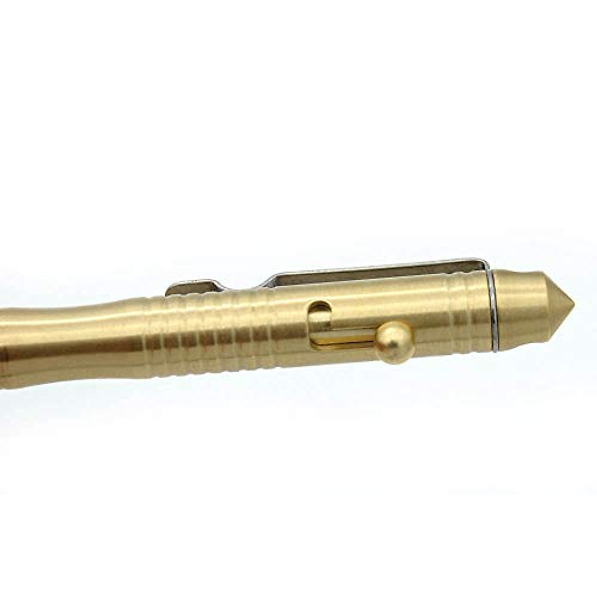 ILEAF Ballpoint Pen Solid Brass EDC Pen, Portable Delicate Signature Pen with Pencil Case and 2 Extra Black Ink Refills