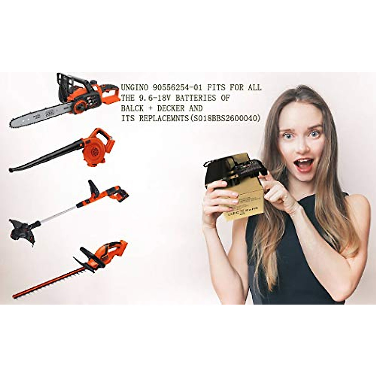 Replace of Black and Decker 18V Battery Charger 90556254-01 9.6V-18V NiCad & NiMh Battery HPB12 FS12B HPB14 FSB14 HPB18 HPB18-OPE FSB18 HPB96 FSB96