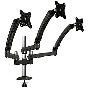 Mount-It! MI-4PC313G Triple Desk Monitor Mount, Gray