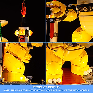 VONADO Led Light Kit Compatible with Lego The Mighty Bowser 71411 (No Model)，Lighting Kit Compatible with Lego 71411 Building Toys, Creative DIY Light Kit (Standard Version)