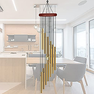 Pgzsy Wind Chimes for Outside, Sympathy Wind Chimes Outdoor Clearance with 12 Aluminum Alloy Tubes and Hook, Memorial Wind Chimes Outdoor