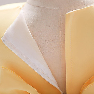 Dressy Daisy Baby Girls Wedding Flower Girl Pageant Dress Party Tulle Skirt for Special Occasion Size 18-24 Months Yellow