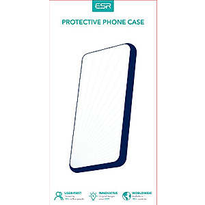 ESR Sidekick Hybrid Case Compatible with iPhone 12/12 Pro (2020), with HaloLock Magnetic Wireless Charging, Scratch Resistant Back, Grippy Protective Frame, Frosted Black