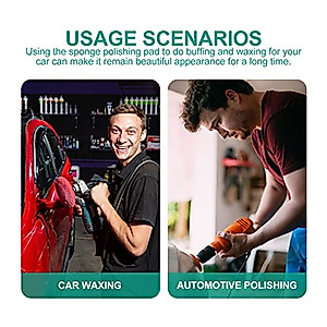 Car Sponge Buffing Buffing Pads 6 Pcs Backing Plate Compound Buffing Sponge Pads for Car Hub Compounding Polishing and Drill Buffing Sponge Pads Waxing car Wheel polishing Buffing pad