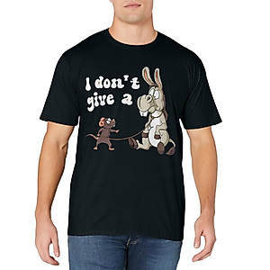 Funny MOUSE WALKING A DONKEY I Don't Give Rats A.ss Mouse T-Shirt