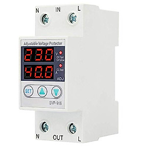 230V AC Current Protector 63A, Intelligent Single Phase Adjustable Over-Voltage Under-Voltage Current Protective Device