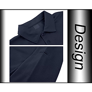 BIYLACLESEN Tactical Polo Shirt Men Moisture Wicking Polo Military Polo Shirt Golf Shirts Long Sleeve Polyester Polo Shirts Outdoor Life Polo Shirts