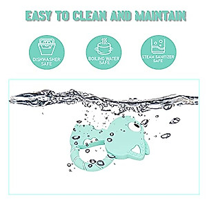 AEOLZ Teething Toys for Baby 0-6 Months, Food-Grade Silicone Baby Teethers, Infant to Toddler Soft Baby Sensory Toys,Teething Relief Baby Girl Gifts, BPA Free