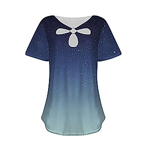 Casual Blouse for Womens 2023 Easter Day Valentine's Day St. Patrick's Day Generic Jeans Men Flare Sleeve Shirt 70s Top Products for Women 2023