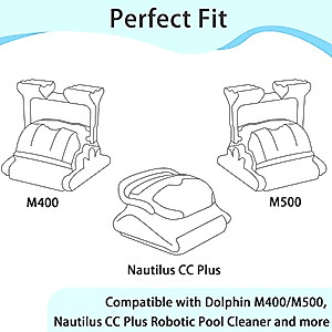 Future Way Ultra Fine Cartridge Filter Panels, Compatible with Dolphin M400/M500, Nautilus CC Plus Robotic Pool Cleaner, Part # 9991432-R4 (4 Packs)