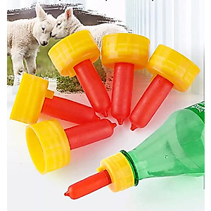 12 Pack Goat Nipple,Goat Supplies,Goat Bottles,Farm Supplies for Feeding Baby Goats Puppy