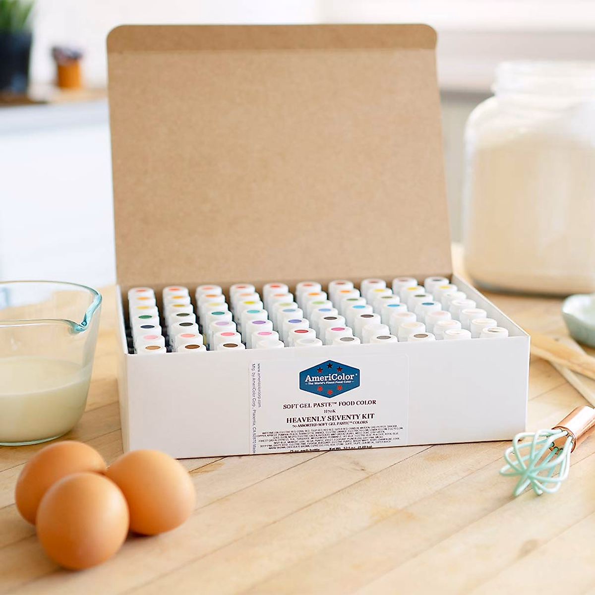 Food Coloring AmeriColor Heavenly Seventy Kit Soft Gel Paste 70 x .75 Ounce Bottles