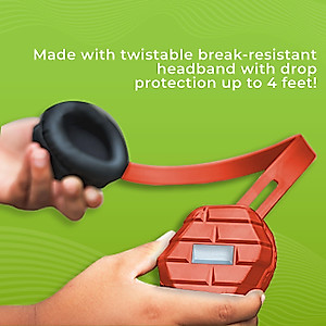 Gumdrop DropTech B1 Headset On-Ear Headphones for Kids w/Boom Mic, 3.5 mm Chew Proof Cord for K-12, Students & Classroom (Drop Tested, Comfortable, Lightweight, Rugged, Easy Cleaning) - Red