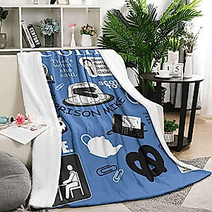 The Office Blanket Micro Flannel Blanket Super Soft Plush Fuzzy Throw Blanket for Bed/Livingroom/Travel/Outdoor/Office 40x50 Inch