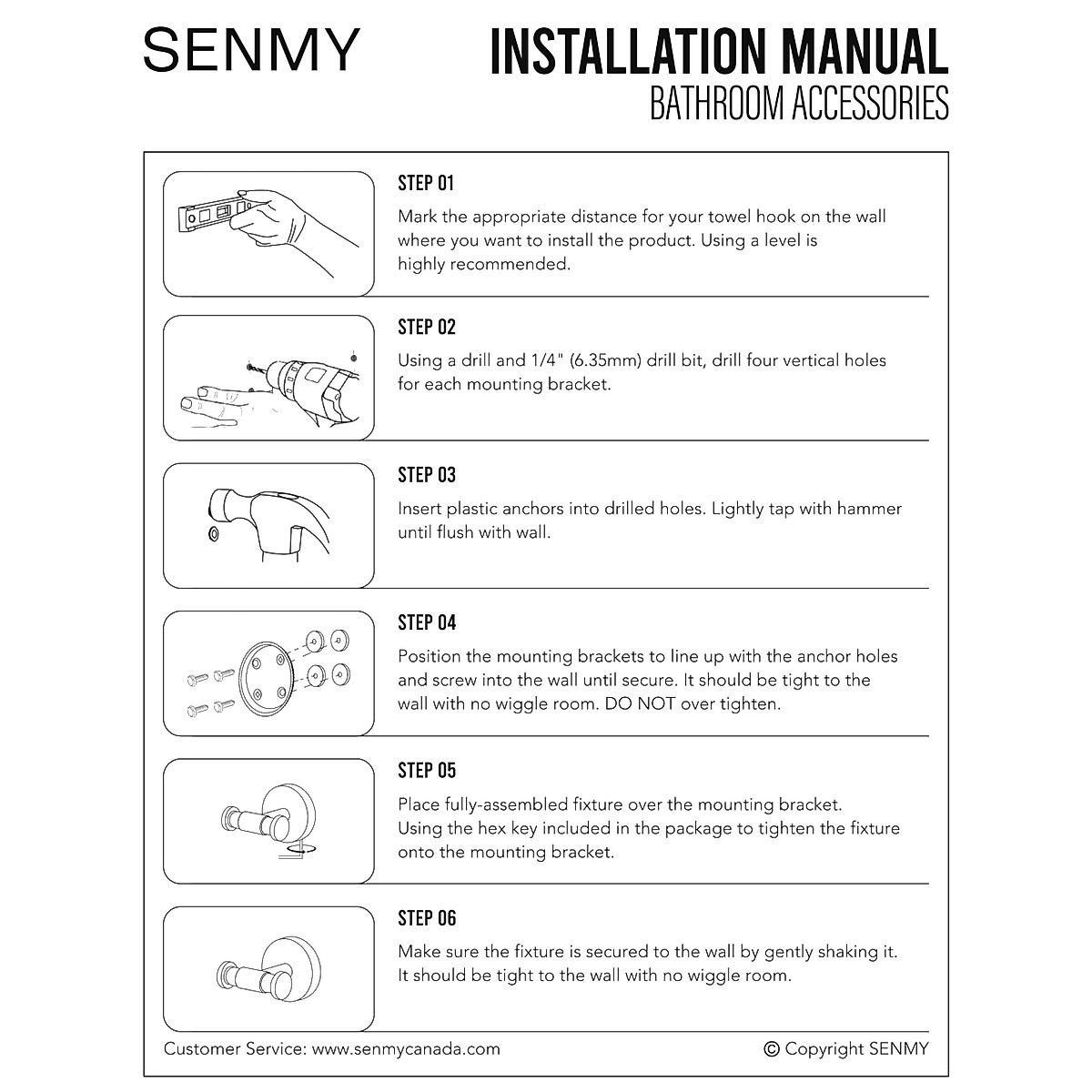 SENMY Designer Luxury Shiny Gold Knurled Matte Black PVD Finish, Solid Brass Construction, Double Towel Hook, Rustproof, Heavy Duty Door Hanger Robe Closet Corrosion-Proof Wall Mount Bathroom Kitchen