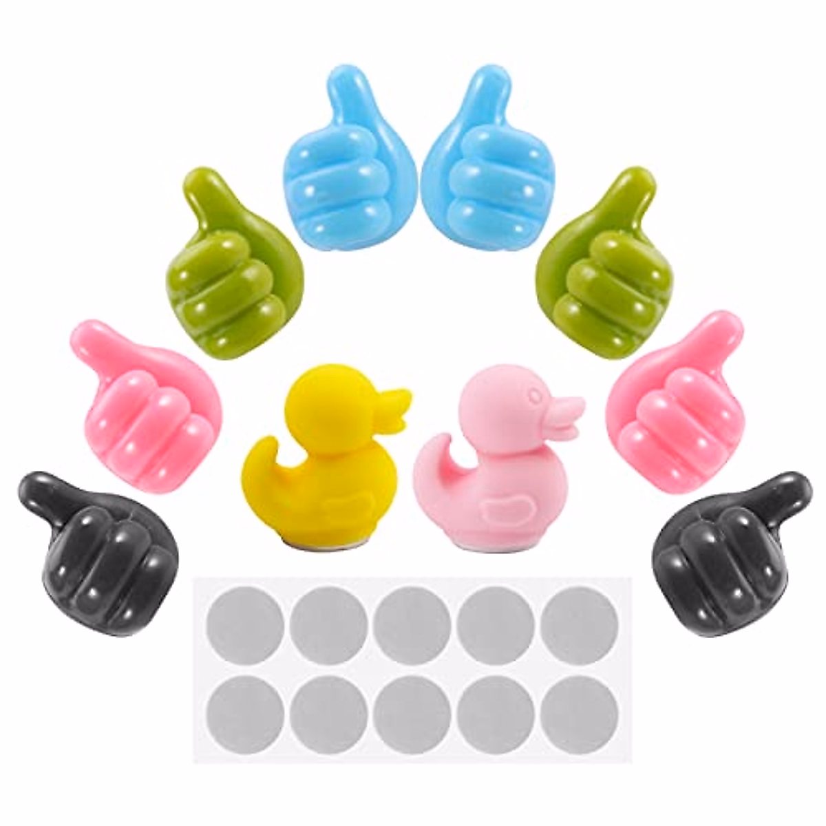 CfoPiryx 11pcs Cable Clips Cable Holder, Thumbs Duck Wire Organizer, Self-Adhesive Hooks Set for Desk, Power Cables, Charging Cables, Audio Cables, for Office, Desk Organiser(Size:11pcs)