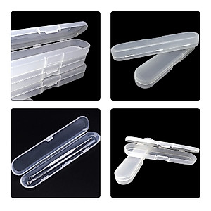 Honbay 4PCS Plastic Digital Thermometer Storage Case Containers Acne Needle Storage Box Pencil Case for Home (7 Inch)