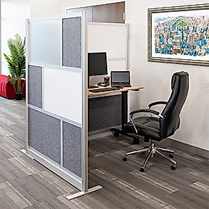 Stand Up Desk Store ReFocus Modular and Expandable Office Partition Wall System (70" W x 70" H Freestanding Divider Wall)