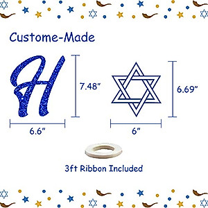 JOYMEMO Happy Passover Banner Glitter Passover Party Decorations - Bunting Garland with 8 Pesach Cutouts for Passover Seder, Jewish Holiday, Hanukkah Home Decor