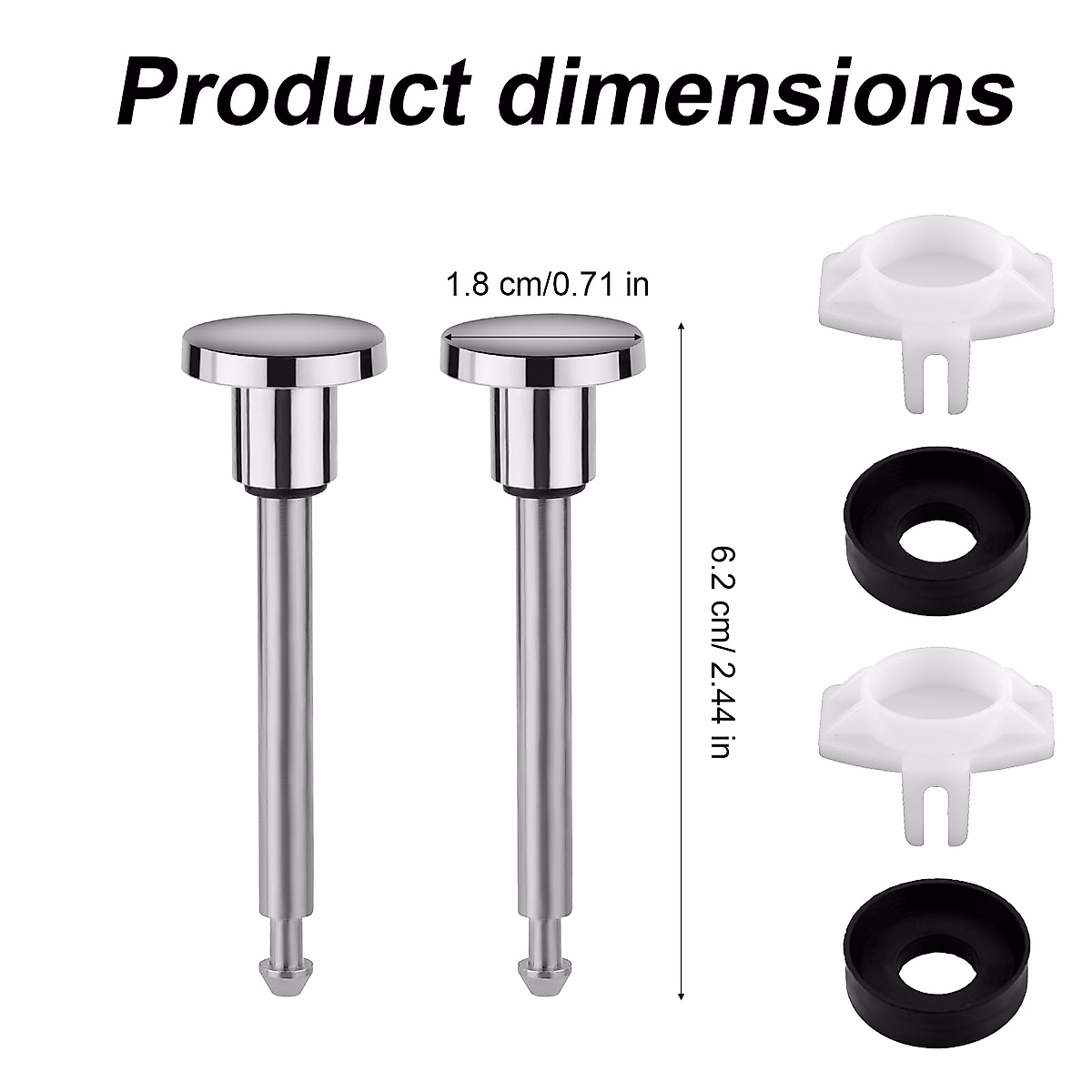 2pcs Tub Spout Diverter Repair Kit, Including 2 Diverter Valve Stems 2 Seals and Diverter Gates Shower Diverter Repair Kit Leaky Bathtub Faucet Repair Kit Bathtub Spout Repair Kit