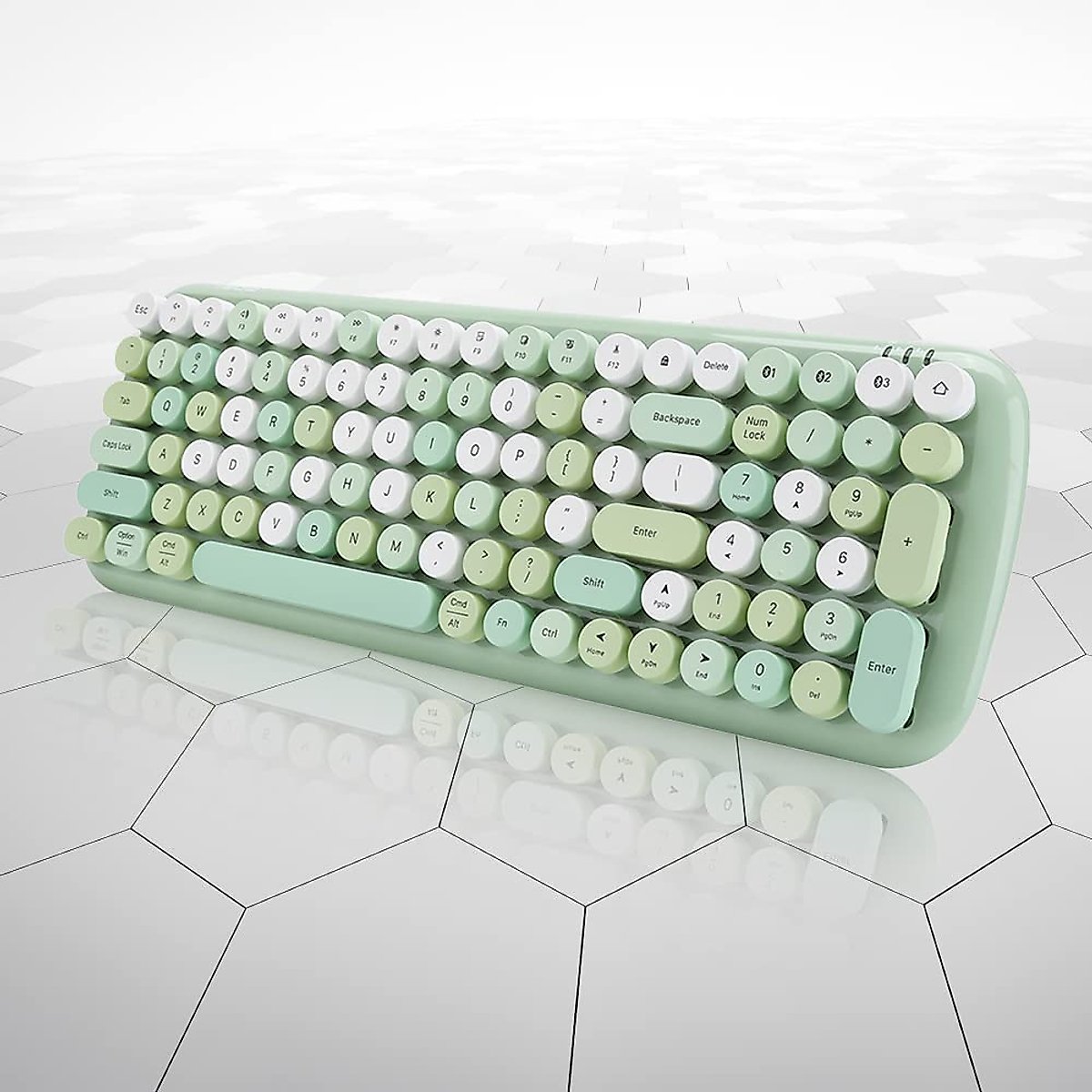 Wireless Bluetooth Keyboard, Universal Portable Multi?Device Keyboard for Bluetooth 5.1 Wireless Keyboard for Laptop Mobile Phone Tablet(Green)