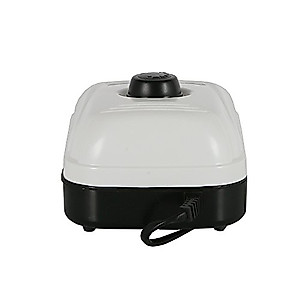 EcoPlus ECOair2 Adjustable Air Pump 126 GPH - 3 Watt with Two Outlets, Grey/Black