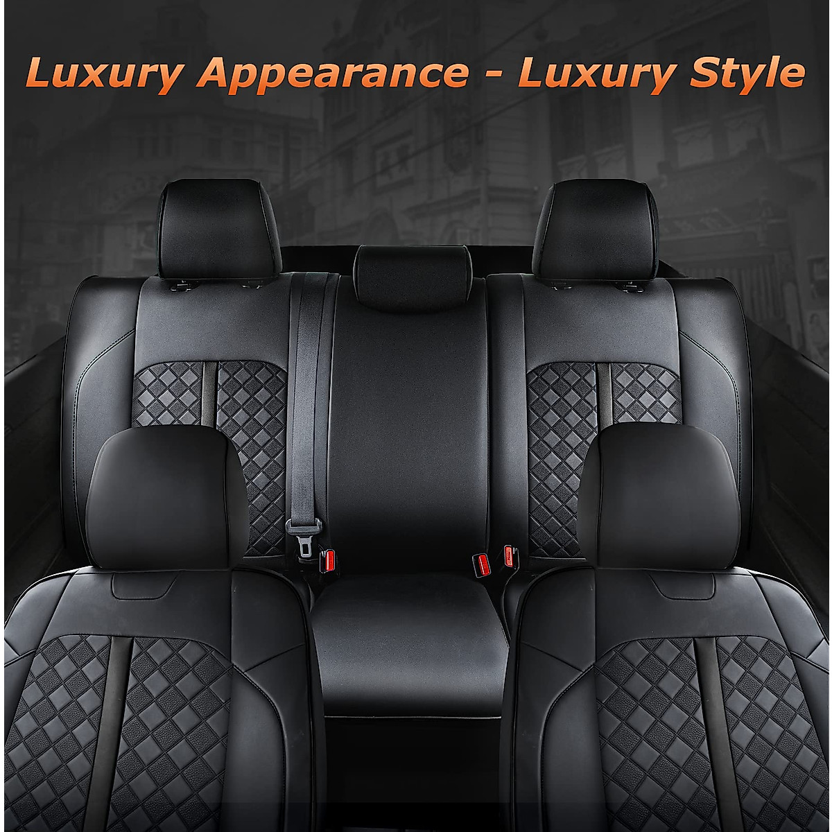 Carlimeki Tacoma Seat Covers Custom Fit For 2016-2023 Double & Crew Cab Tacoma SR, SR5, Limited, TRD Pro, TRD Sport, TRD Off-Road, Trail Special Edition - Center Console Armrest Covers - Fully Covered