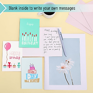 Mr. Pen- Birthday Cards, 20 Pack, Birthday Cards with Envelopes, Blank Inside Birthday Cards, Assorted Birthday Cards, Happy Birthday Cards Bulk, Birthday Card Assortment, Box of Birthday Cards