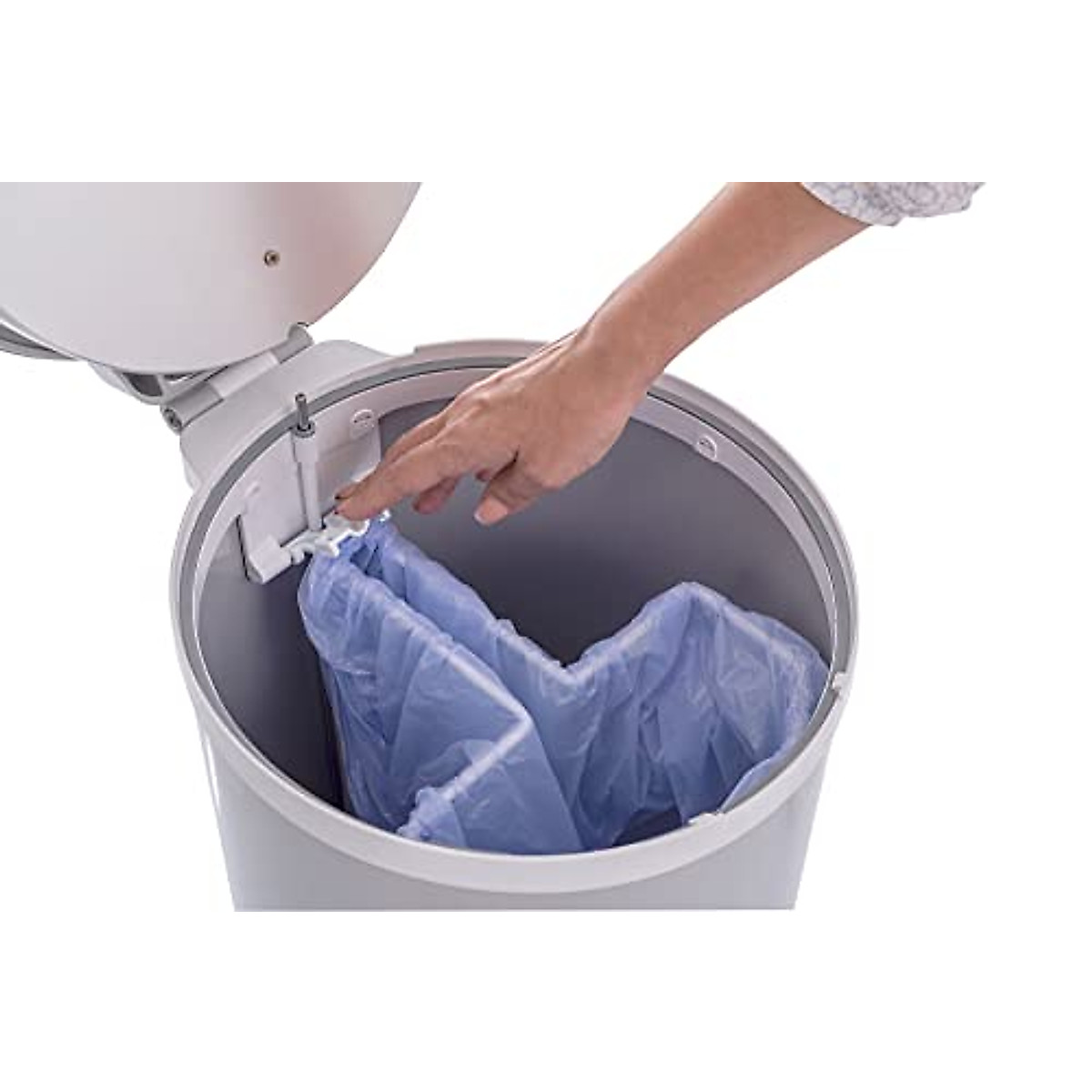 Bubula Premium Steel Diaper Waste Pail with Step Open, Gray