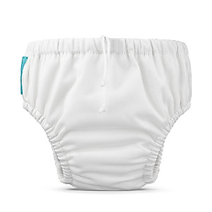 Charlie Banana Baby Reusable and Washable Swim Diaper for Boys or Girls, White, X-Large (Pack of 1)