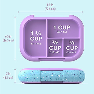Bentgo Kids Chill Leak-Proof Lunch Box - Included Reusable Ice Pack Keeps Food Cold; 4-Compt. Bento Box; Microwave/Dishwasher Safe; 2 Year Manufacturer's Warranty (Confetti Edition - Vivid Orchid)