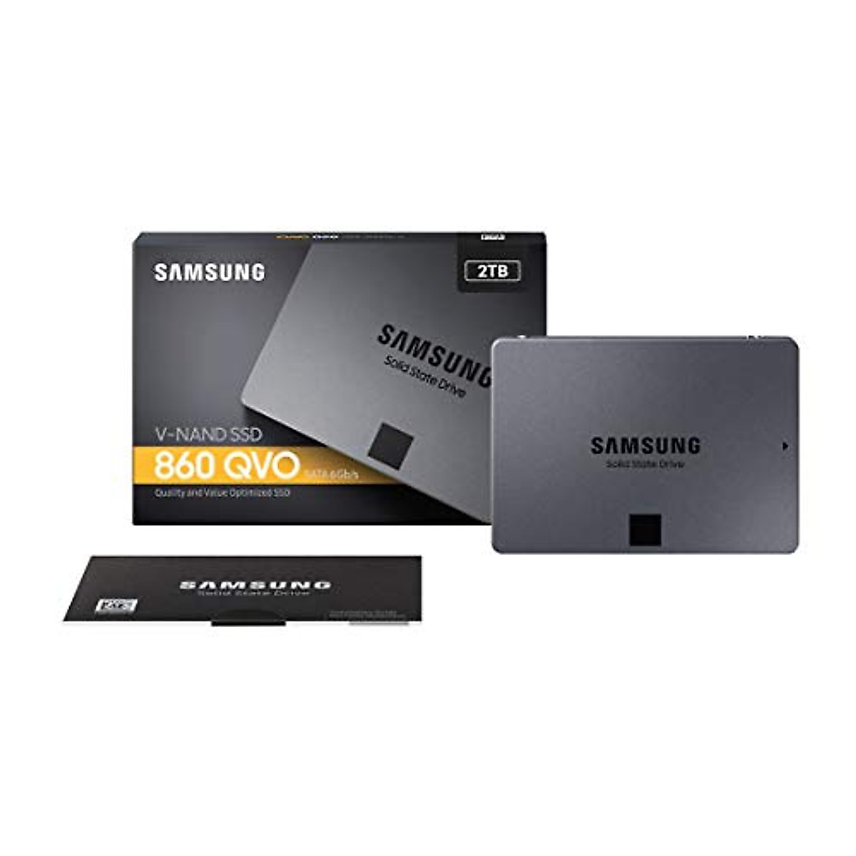 Samsung 860 QVO 2TB 2.5 Inch SATA III Internal SSD (MZ-76Q2T0B/AM), Gray