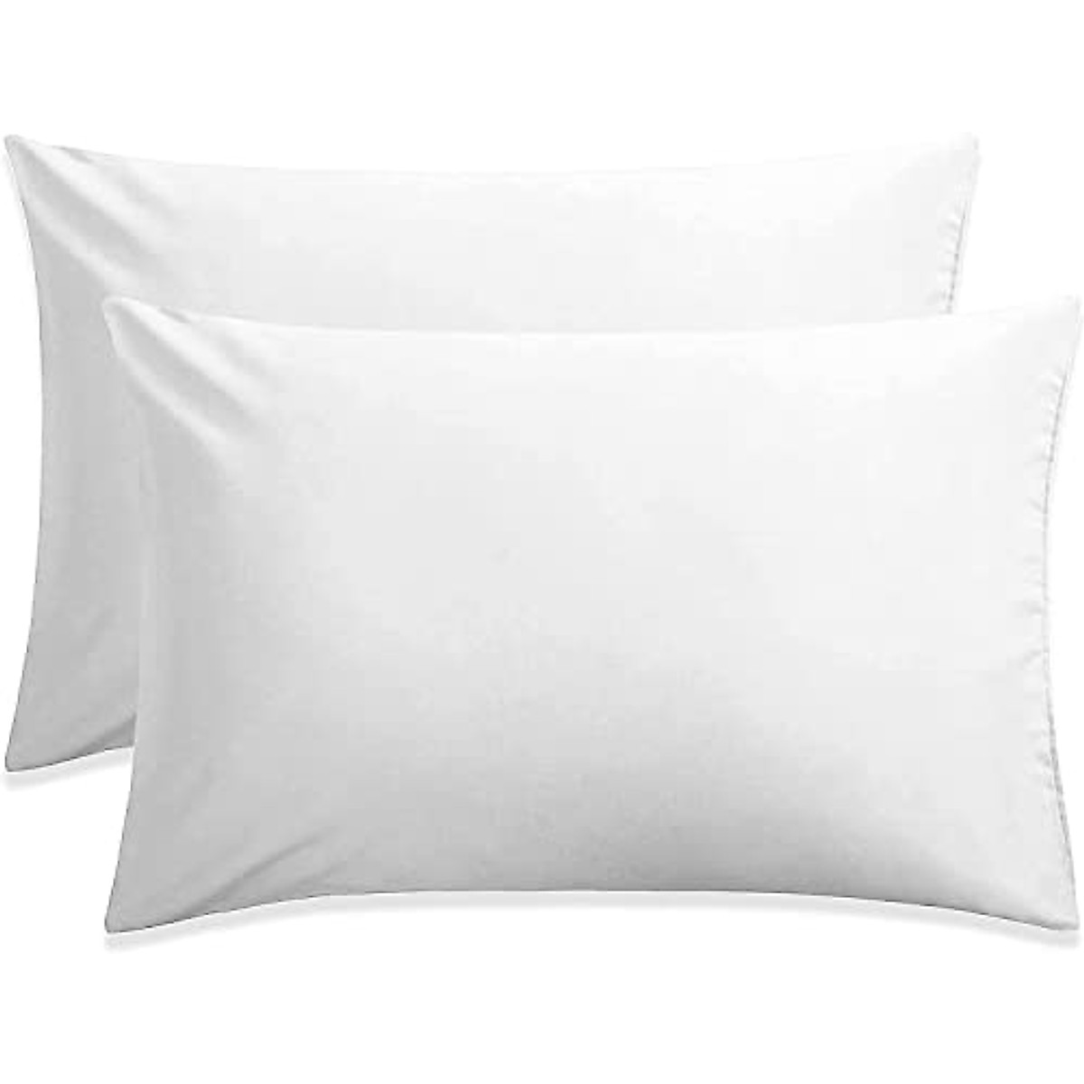 Hriksh Travel Pillow Case 12x18 Size Pack of 2 Pieces 100% Egyptian Cotton Zipper Closure 500 Thread Count Toddler Pillowcase Fits Up to 12x18, 12x16 or 11x15 White