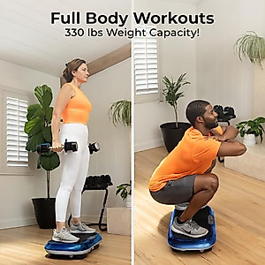 LifePro Vibration Plate Exercise Machine - Whole Body Workout Vibration Fitness Platform w/ Loop Bands - Home Training Equipment - Remote, Balance Straps, Videos & Manual