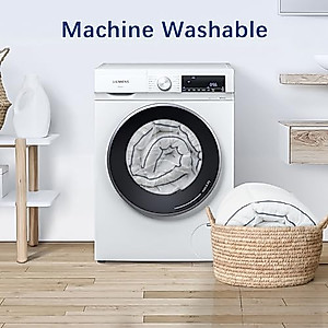 CYMULA Super Queen Cooling Mattress Topper, Extra Thick 8-21 Inch Elasticated Deep Pocket, Plush Down Alternative Fill, White