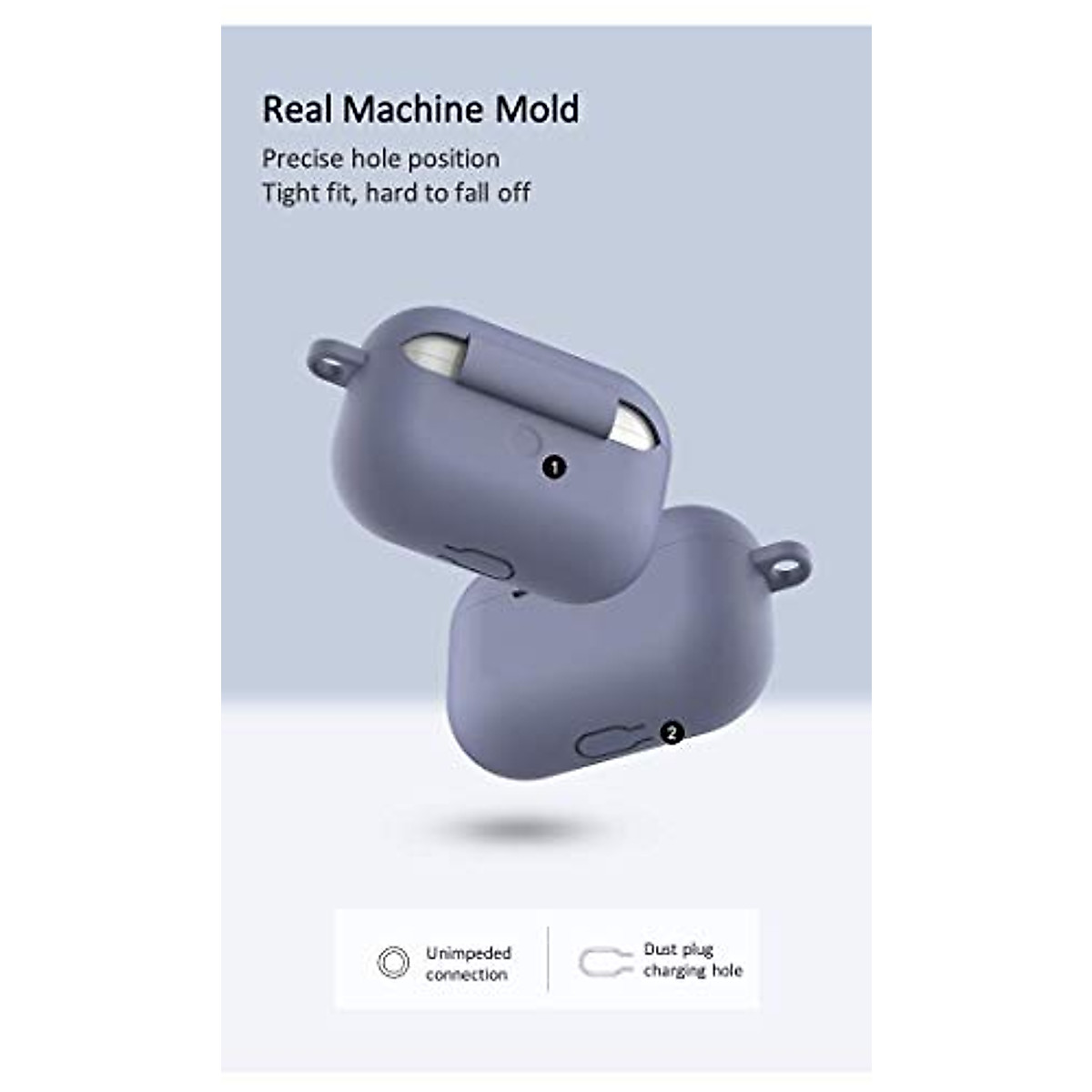 Airpods Pro Case Cover-Portable Shockproof Soft Silicone case, Compatible with Apple AirPods Pro(Front LED Visible),AirPods Pro Case Cover with Keychain (Cream Color)