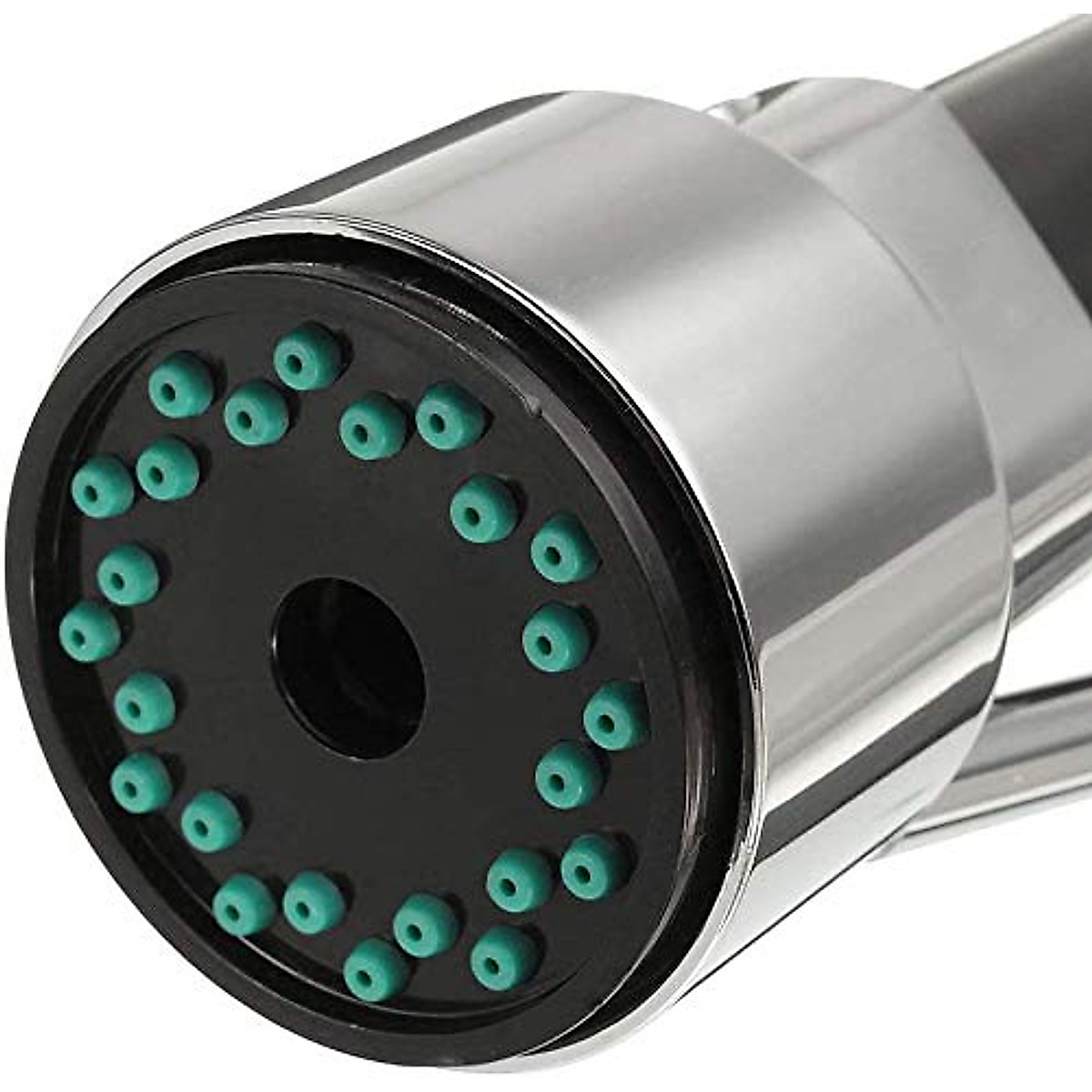 Kitchen Tap Spray Head, ABS Kitchen Tap Sprayer Head, Sink Faucet Sprayer Head Nozzle Replacement Part, Pull Down Faucet Hose Sprayer Head Nozzle Spout G1/2 Male Connection, only One Setting, Chrome