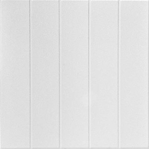 A La Maison Ceilings R104 Bead Board Foam Glue-up Ceiling Tile (256 sq. ft./Case), Pack of 96, Plain White