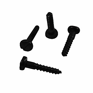 #8 Pyramid Wood Screws 3/4" H 25 Black Steel Screws For Woods Renovators Supply