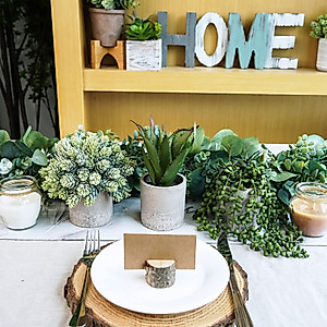 Winlyn Set of 3 Mini Potted Succulents Artificial String of Pearls Aloe Hops Succulent Plants in Gray Pots for Gifts Table Shelves Windowsill Office Desk Indoor Greenery Decorations Wedding Favors