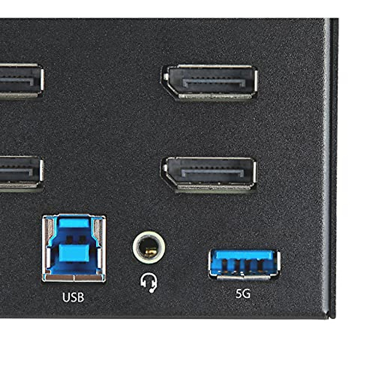 StarTech.com 2 Port Quad Monitor DisplayPort KVM Switch - 4K 60Hz UHD HDR - Desktop 4K DP 1.2 KVM with 2 Port USB 3.0 Hub (5Gbps) & 4X USB 2.0 HID Ports, Audio - Hotkey Switching - TAA (SV231QDPU34K)