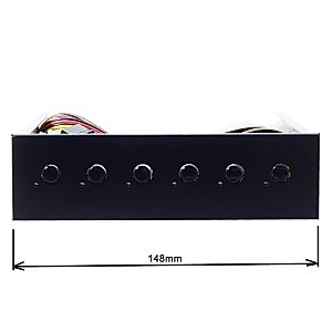 CY Hard Disk 6 Ways Control System Intelligent Control Management System HDD SSD Power Switch with 5.25 CD-ROM Bay