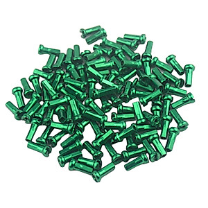 TRENDYBOY 100Pcs 14G MTB Road Bicycle Spoke Caps Wheel Spoke Nipples Decor Bike Spoke Nipples for Cycling Equipment (Color : Green)