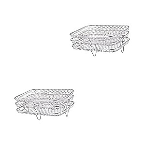 Air fryer liner Inner Basket Toast Three- Kitchen Oven Dehydrator Non-stick Dehydration Round Multi- Grill Fryer Steaming Tool Convenient Cooling Grilling Racks for Cooker Outdoor Stockpot Acce (Colo