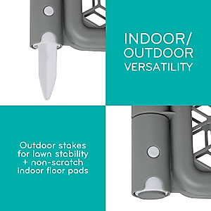 Evenflo Versatile Play Space Adjustable Play Area, 6-Panel (Cool Gray)