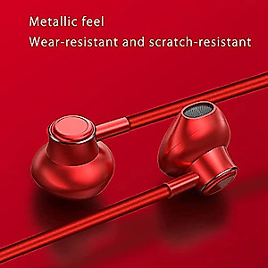 Bluetooth Headphones Wireless Earbuds Neckband with mic Noise Cancelling Wireless Headset 400 Hours Standby timefor Sports (Tomato red)