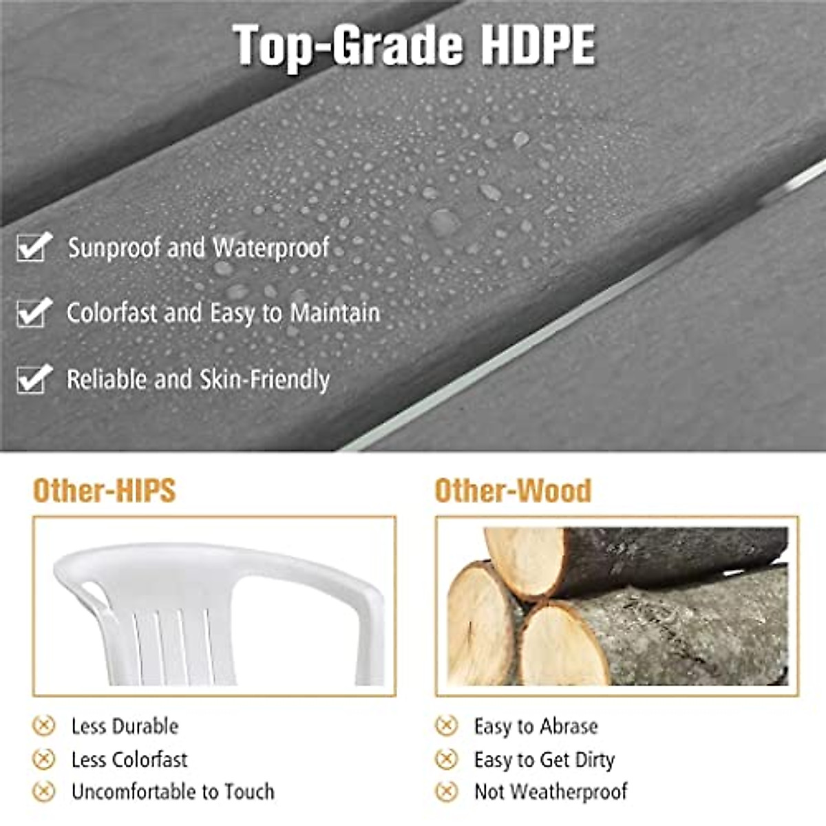 WYFDP 2 Piece Patio Rocker Rocker High Back